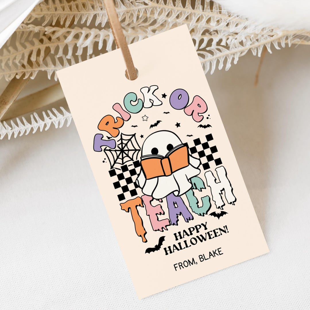 Halloween Gift Tag, Halloween Teacher, Teacher Gift Tag, Halloween ...