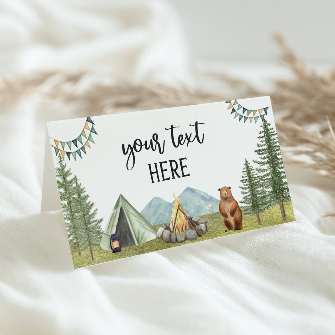 One Happy Camper Food Tent Labels Printable Food Labels 1st Birthday ...