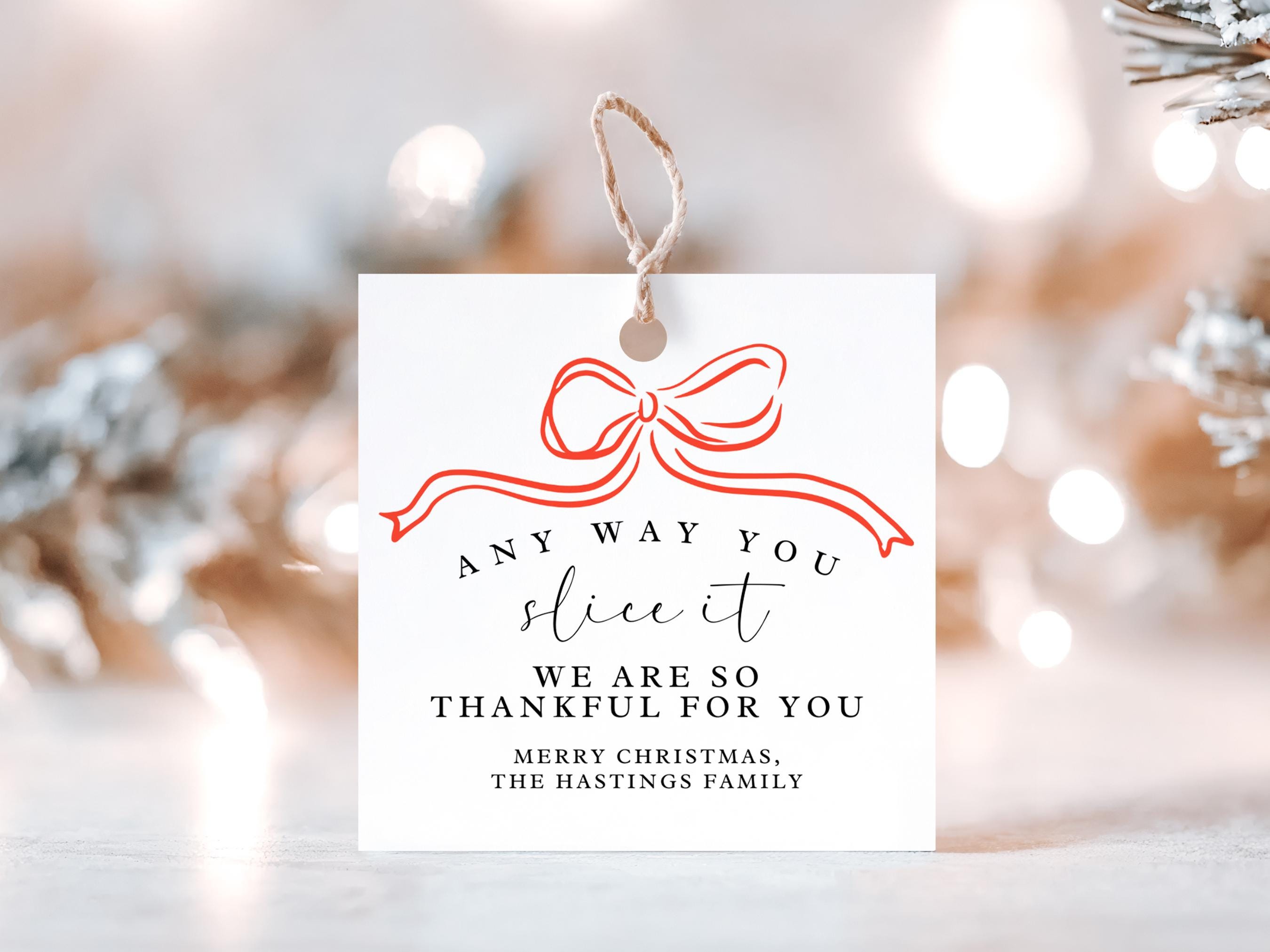 Printable Christmas Gift Tags, Custom Gift Tag, Baked Goods Tag, Baking ...