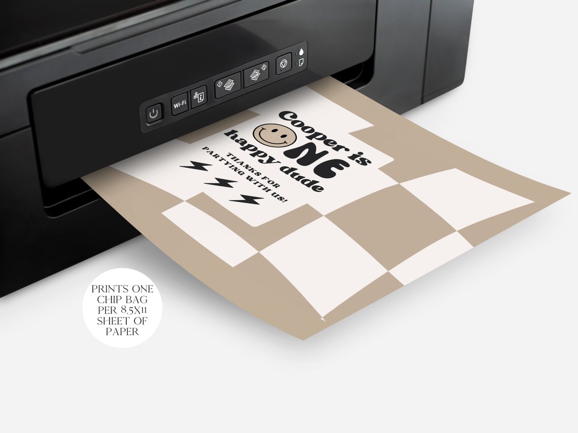 One Happy Dude Birthday Printable Chip Bag Editable Template, Instant ...