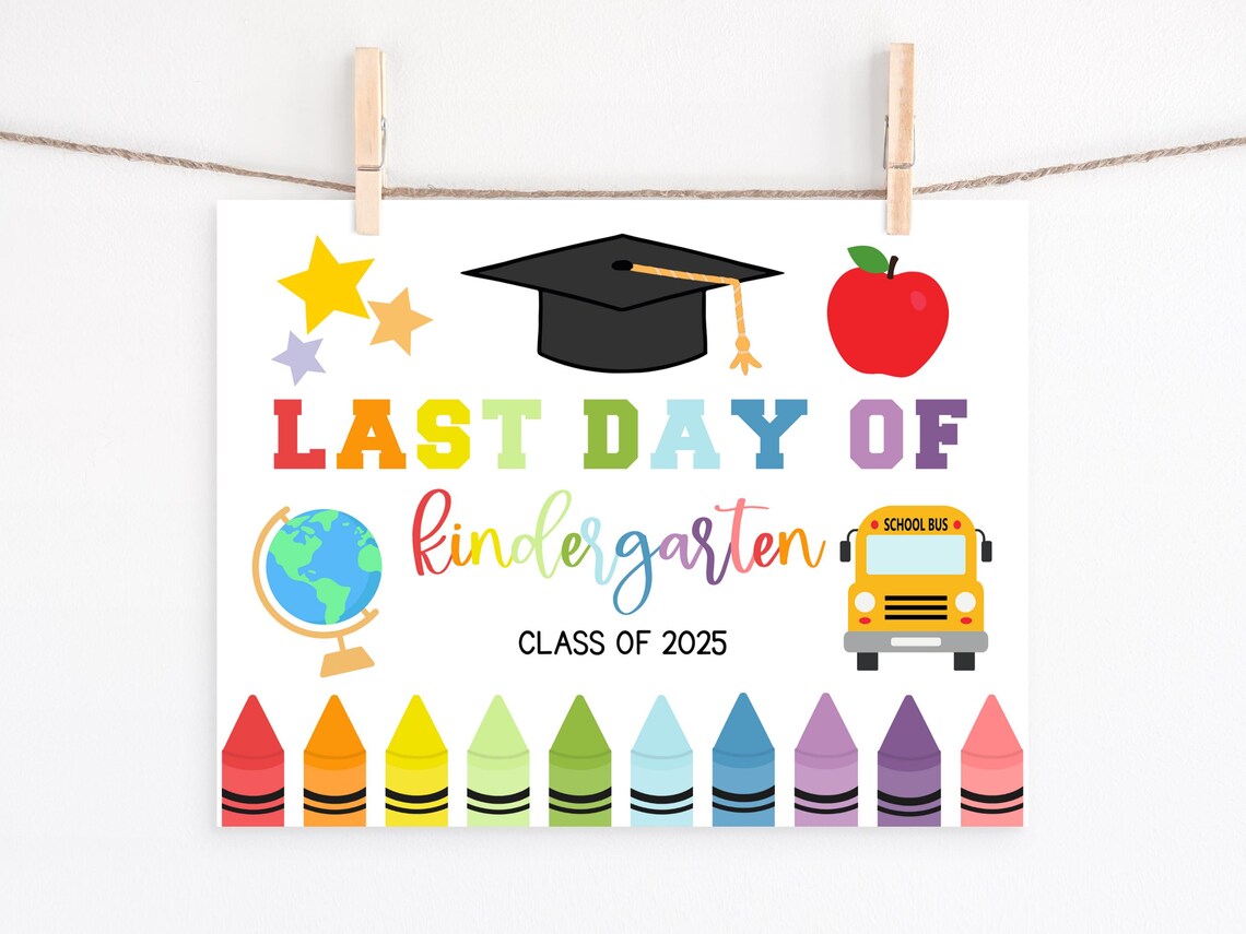 Printable Last Day of School Sign, Last Day of School, Instant Download ...