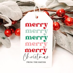 Printable Christmas Favor Tags, Editable Template, Holiday Gift Tags ...