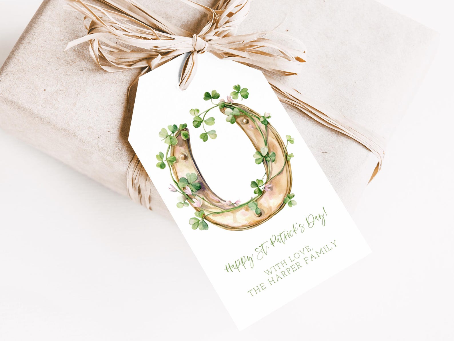 Printable St Patricks Day Gift Tag, St Patrick's Day Tag, Shamrock Gift ...
