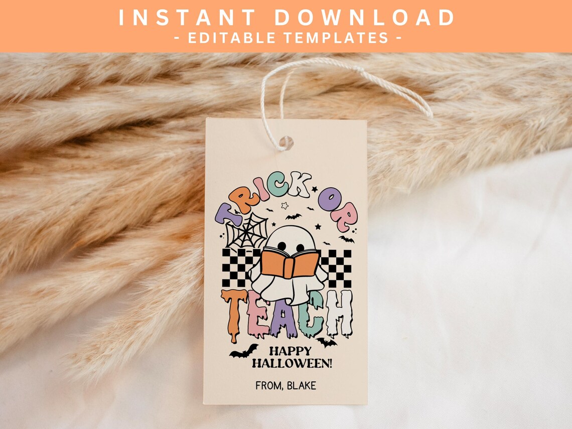 Halloween Gift Tag, Halloween Teacher, Teacher Gift Tag, Halloween ...