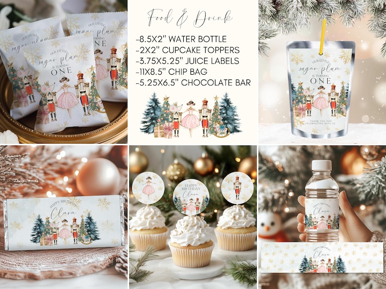 Nutcracker Birthday Bundle, Christmas Birthday, Sugar Plum Fairy ...
