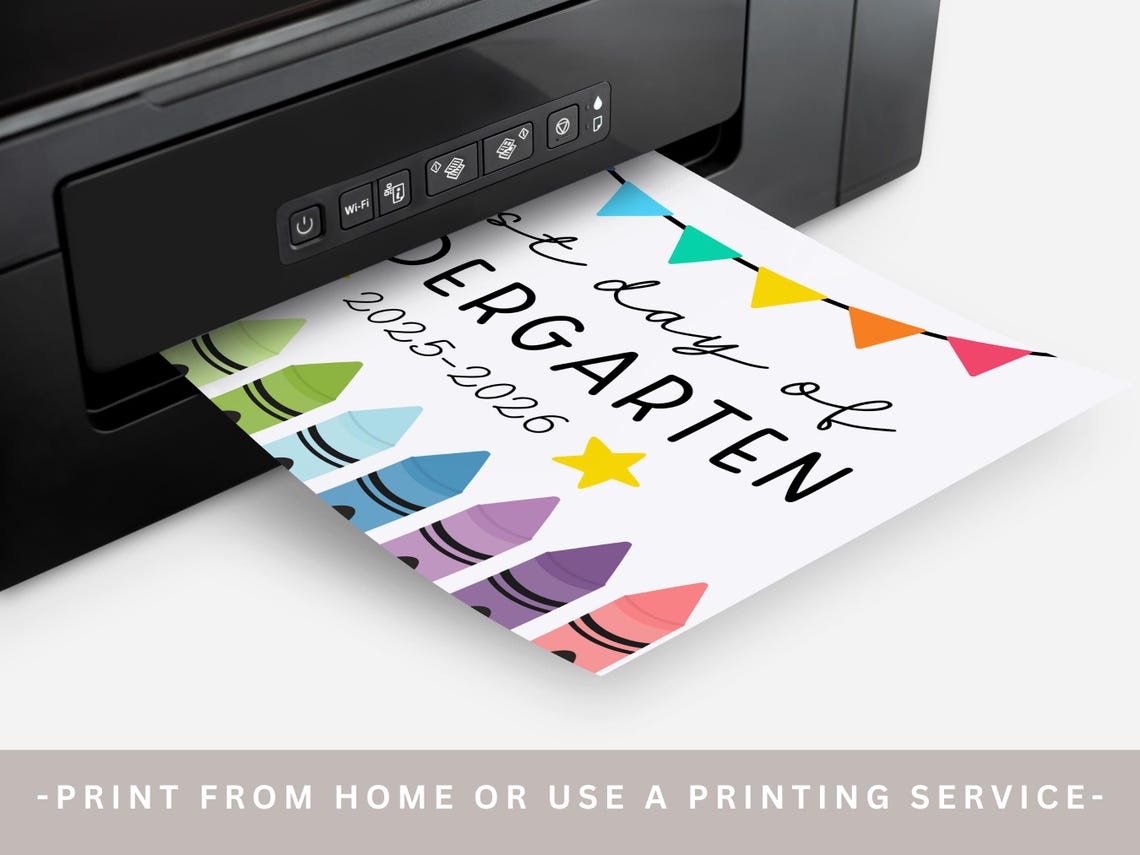 Printable Back to School Sign, First Day of School, Instant Download ...