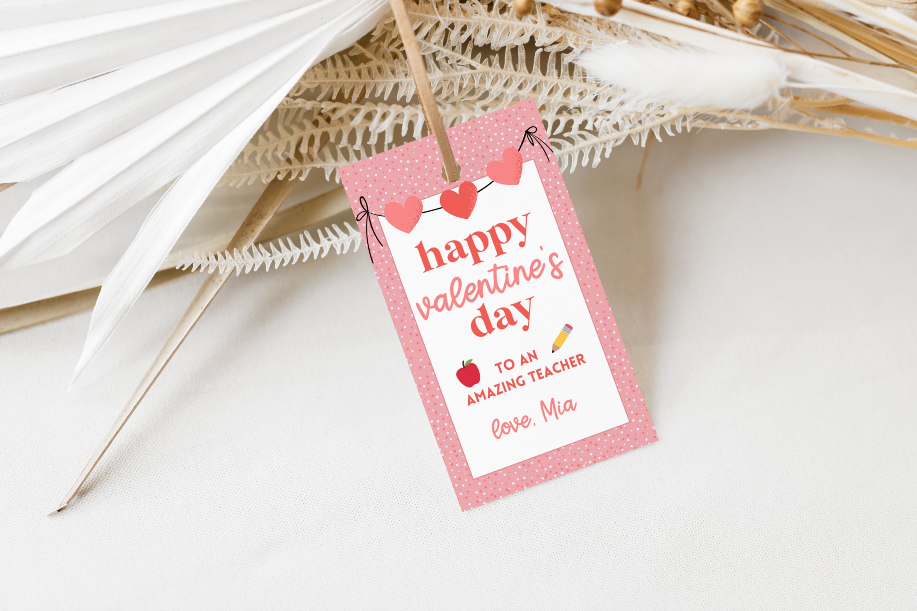 Printable Valentines Teacher Gift Tags | Instant Download | Valentine's ...