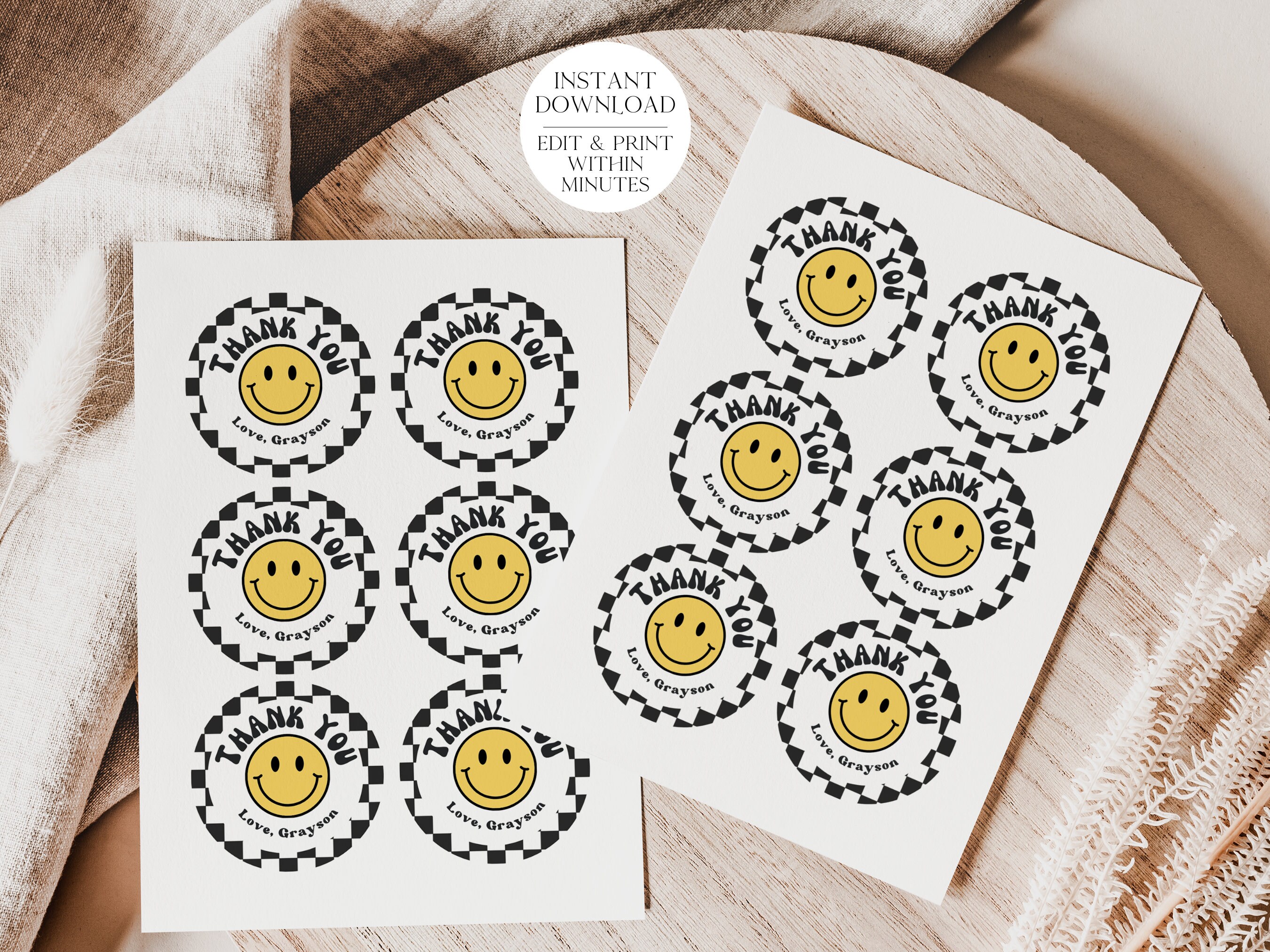 One Happy Dude Birthday Party Favor Tags, Printable Party Favor Tags ...