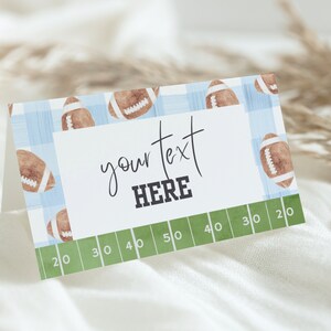 Football Party Food Labels, Football Food Tent, Football Food Label ...