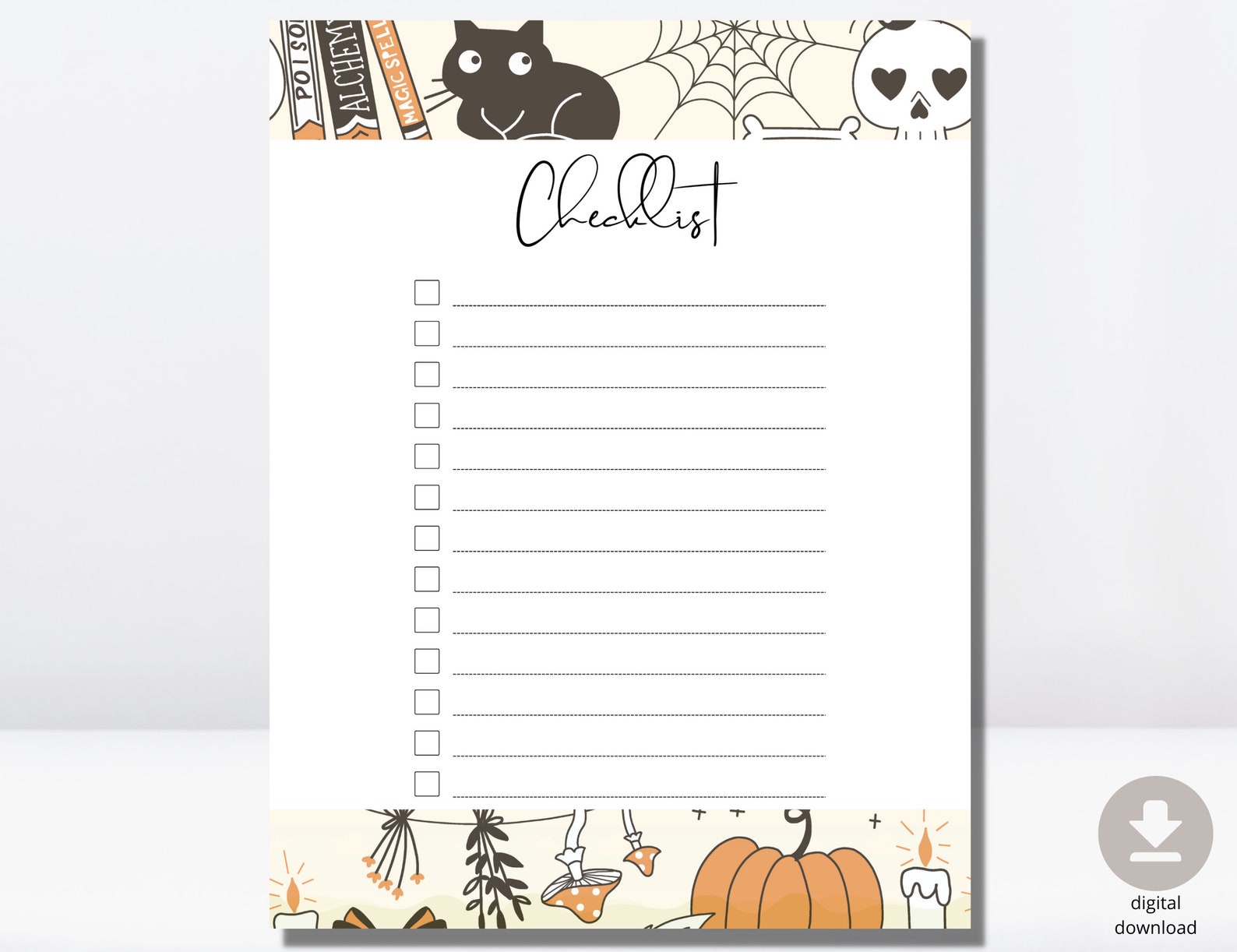 Printable Checklist Digital Checklist Planner Checklist - Etsy