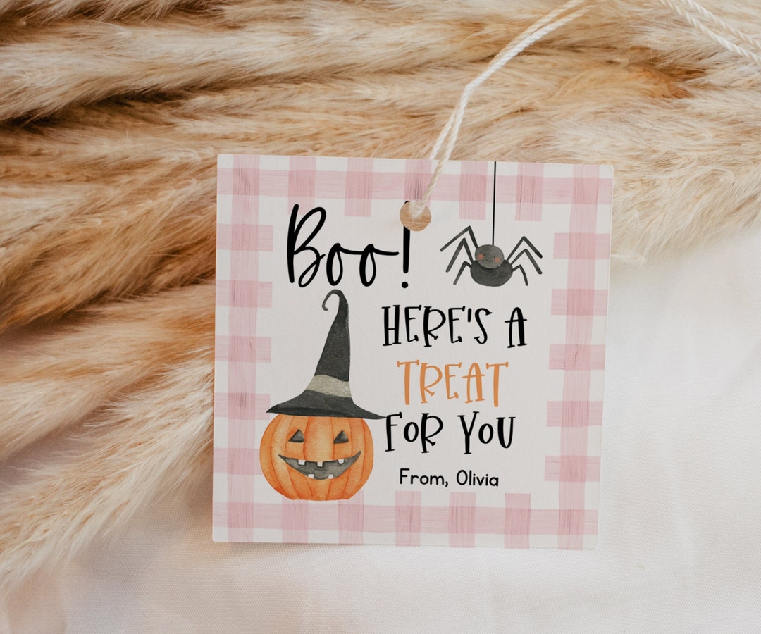 Boo! Halloween Treat Tag | Editable Instant Download | Printable - Etsy