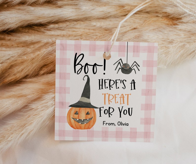 Boo Halloween Treat Tag Editable Instant Download - Etsy