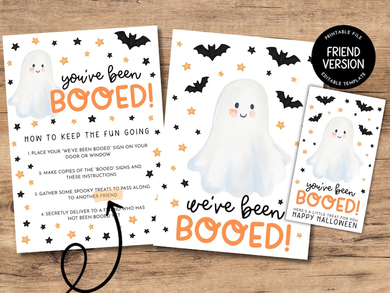 Printable Halloween Boo Kit Instant Download Templates, You've Been ...