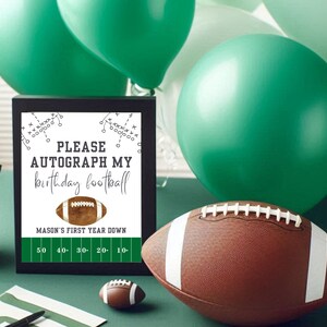 Football Birthday, Autograph My Ball, Instant Download, Autograph Guest ...