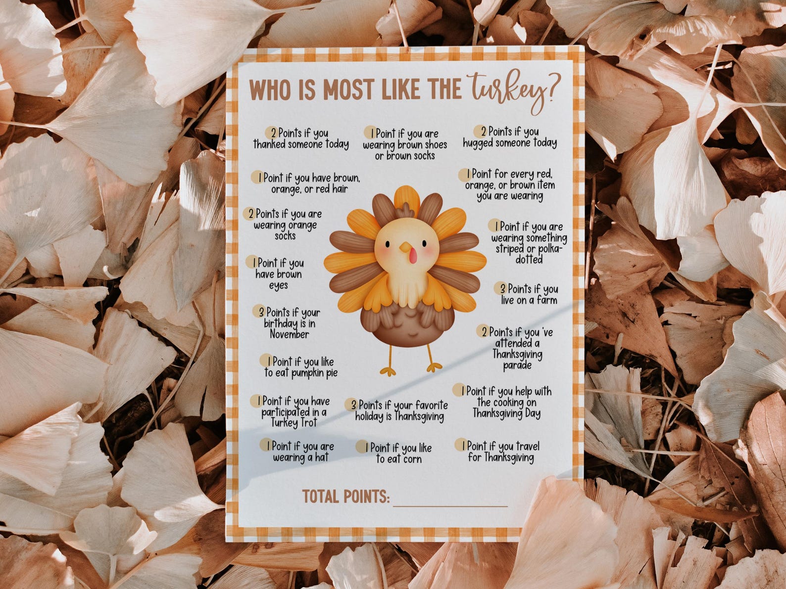 Printable Thanksgiving Game, Who is Most Like the Turkey, Friendsgiving ...