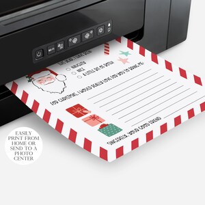 Printable Christmas Letter | Instant Download | Christmas List | Letter ...