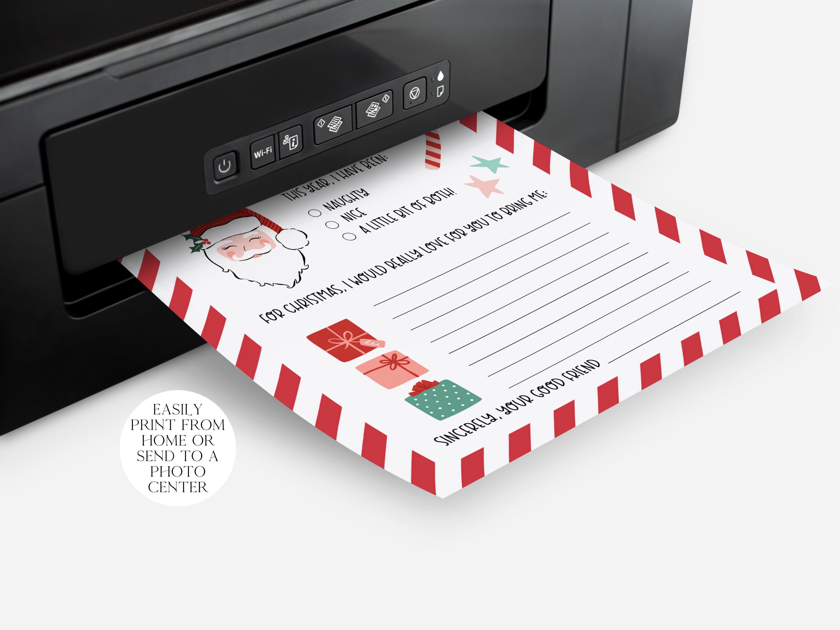 Printable Christmas Letter | Instant Download | Christmas List | Letter ...