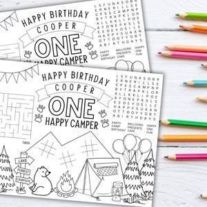 One Happy Camper Coloring Page, Camping Coloring, Instant Download ...