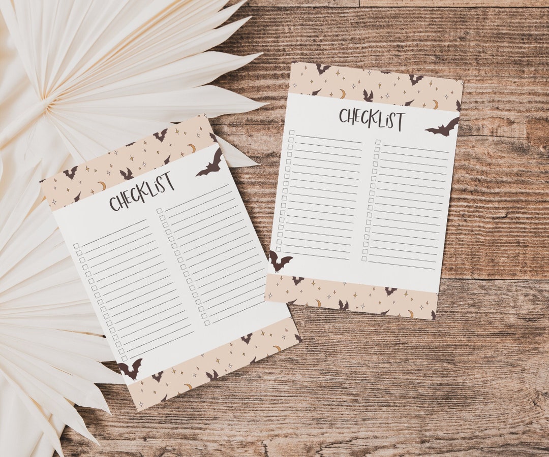 Printable Checklist | Checklist Planner Refill | Checklist Template ...