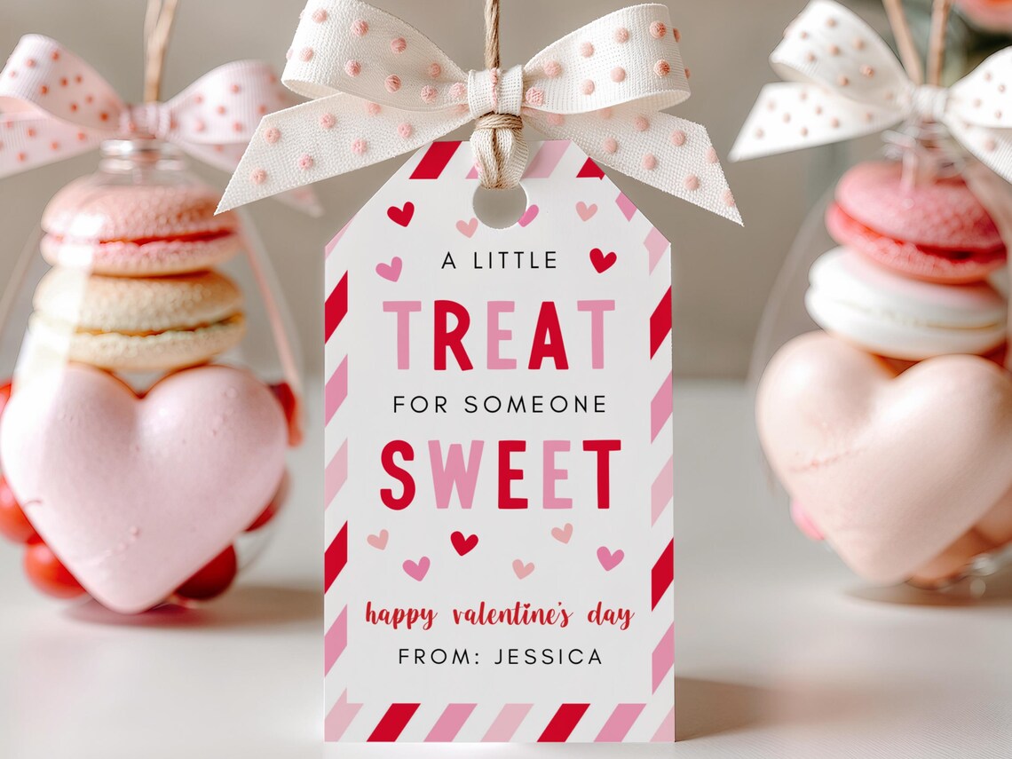 A Little Treat for Someone Sweet Valentine's Gift Tag, Valentines Day ...