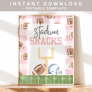 Football Birthday Party Sign, Football Sign, Football Party, Printable ...