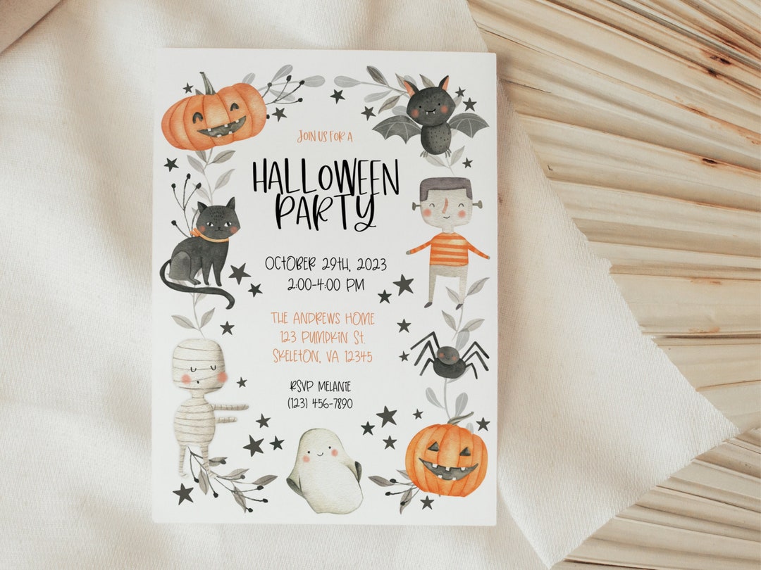 Halloween Party Invitation | Costume Party | Invitation Template ...