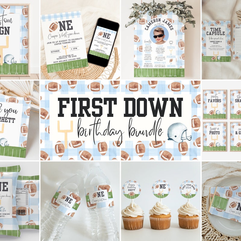 First Down Birthday Party - Etsy