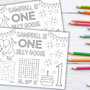 One Silly Goose Coloring Page, One Silly Goose Birthday, Goose Birthday ...