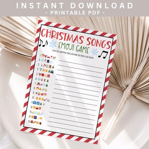 Christmas Songs Emoji Pictionary, Christmas Party Game, Instant ...