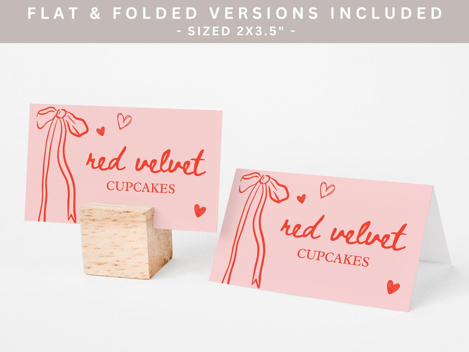 Valentines Day Food Tent, Food Labels, Place Cards, Valentine's Day ...