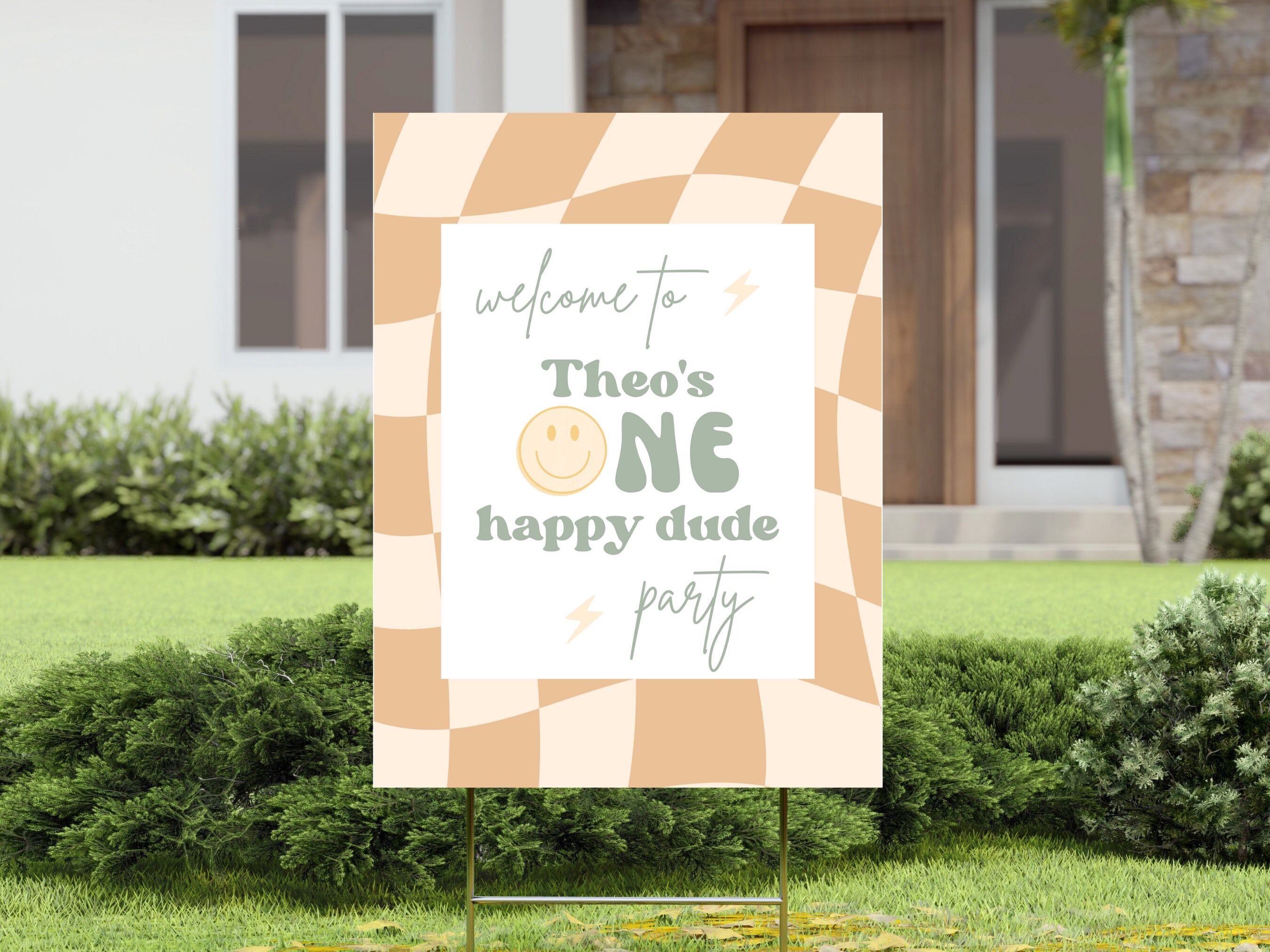 One Happy Dude Welcome Sign, First Birthday Party, One Happy Dude Party ...
