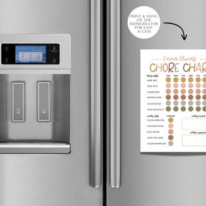 Kids Chore Chart Printable | Instant Download | Editable Chore Chart | Weekly Chore Chart ...