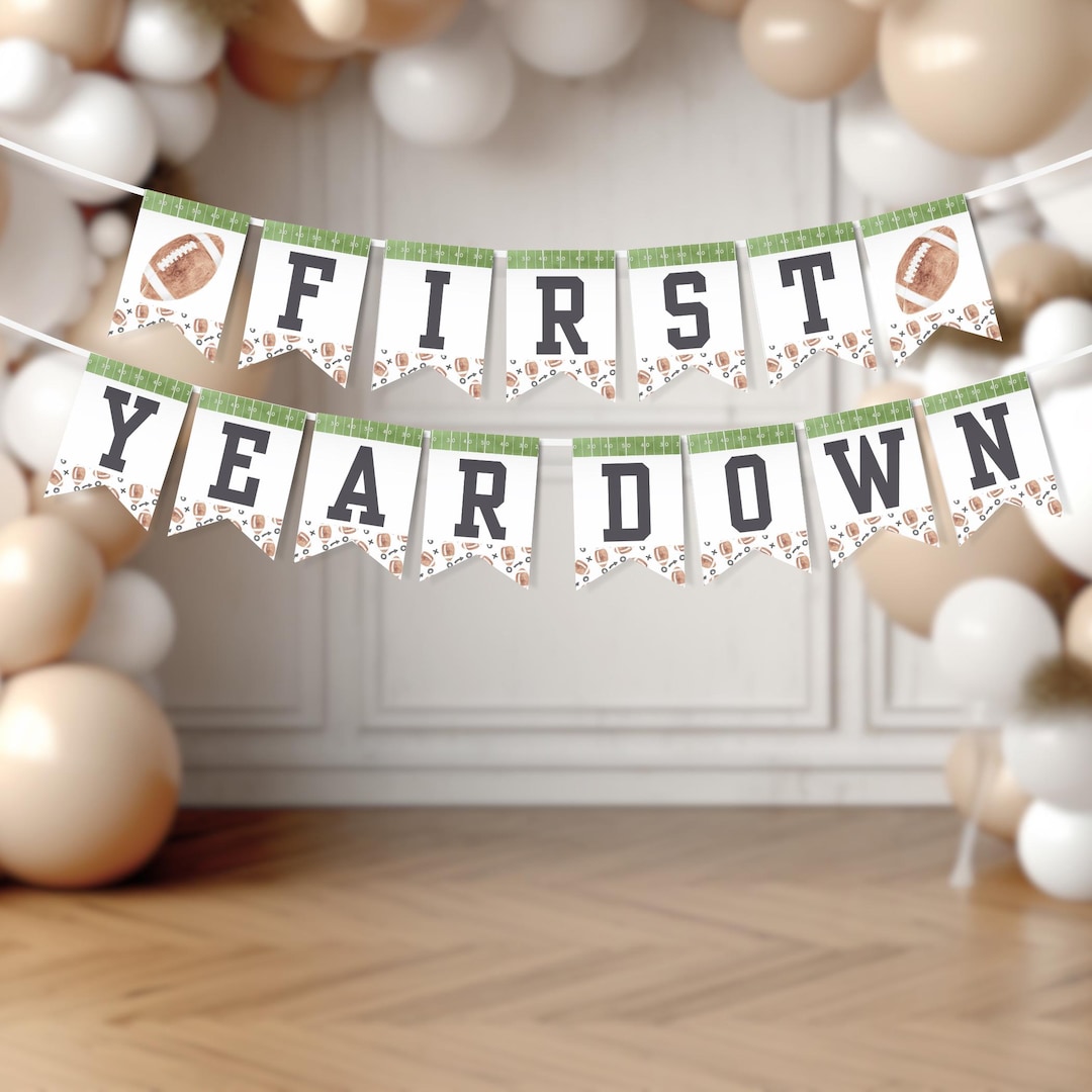 Printable Football Banner, Football Party, Football Birthday, Sports ...