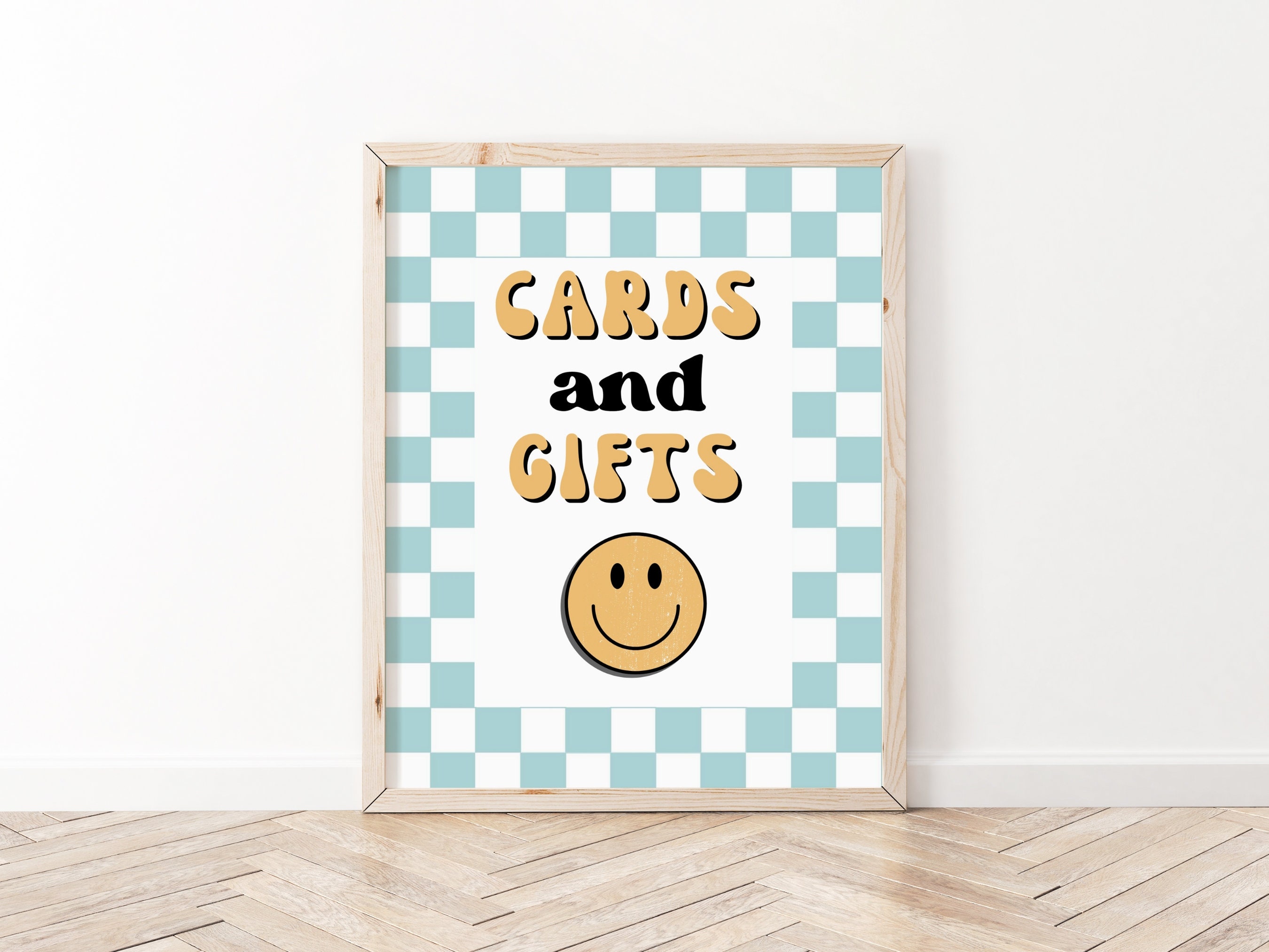 Blue One Happy Dude Cards and Gifts Sign Instant Download - Etsy