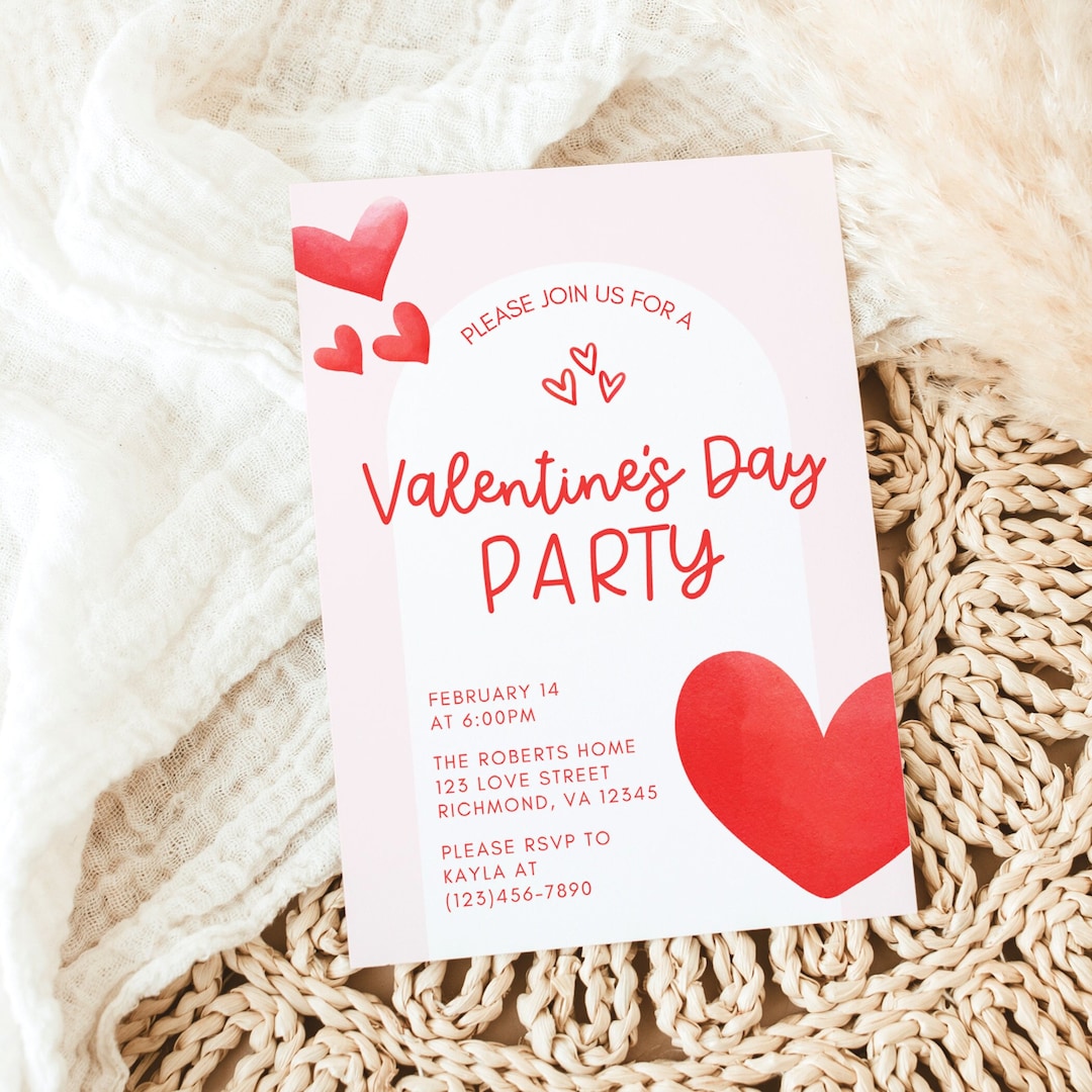 Valentines Day Party Invitation | Valentine Invitation | Valentines Day ...