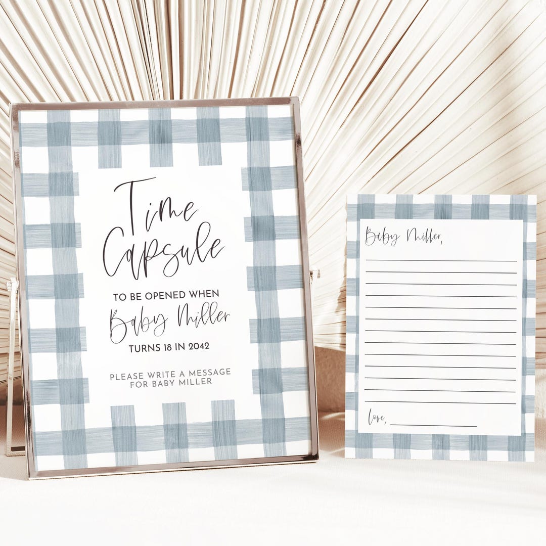 Baby Shower Time Capsule, Time Capsule Sign, Baby Time Capsule, Baby ...