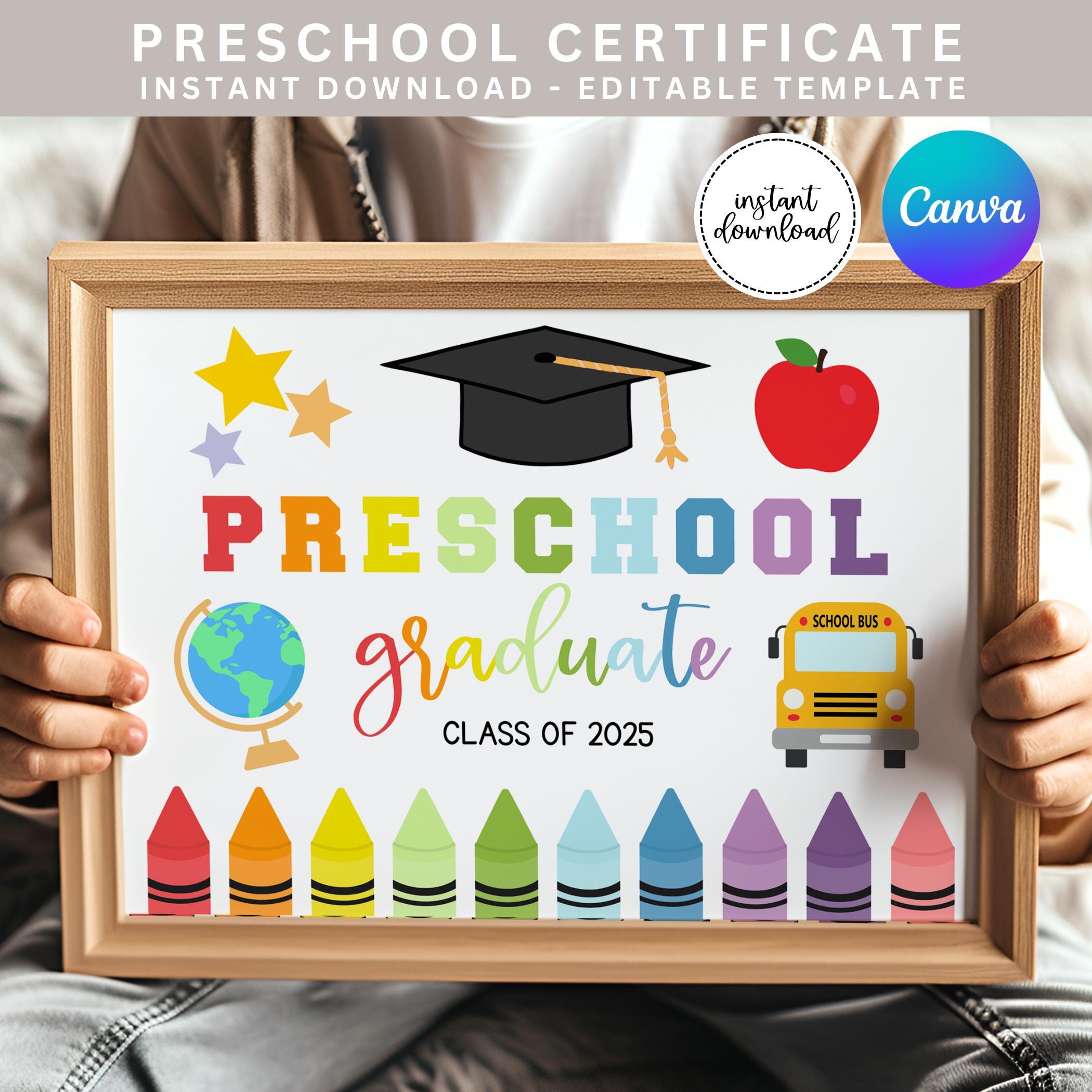 Printable Preschool Graduation Certificate, Preschool Graduate ...