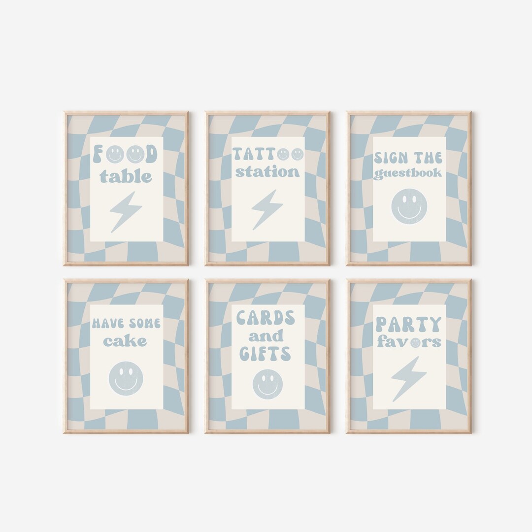 One Happy Dude Party Signs Bundle | Printable | Editable | Instant ...