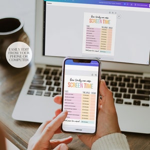 Screen Time Tracker for Kids | Instant Download - Etsy