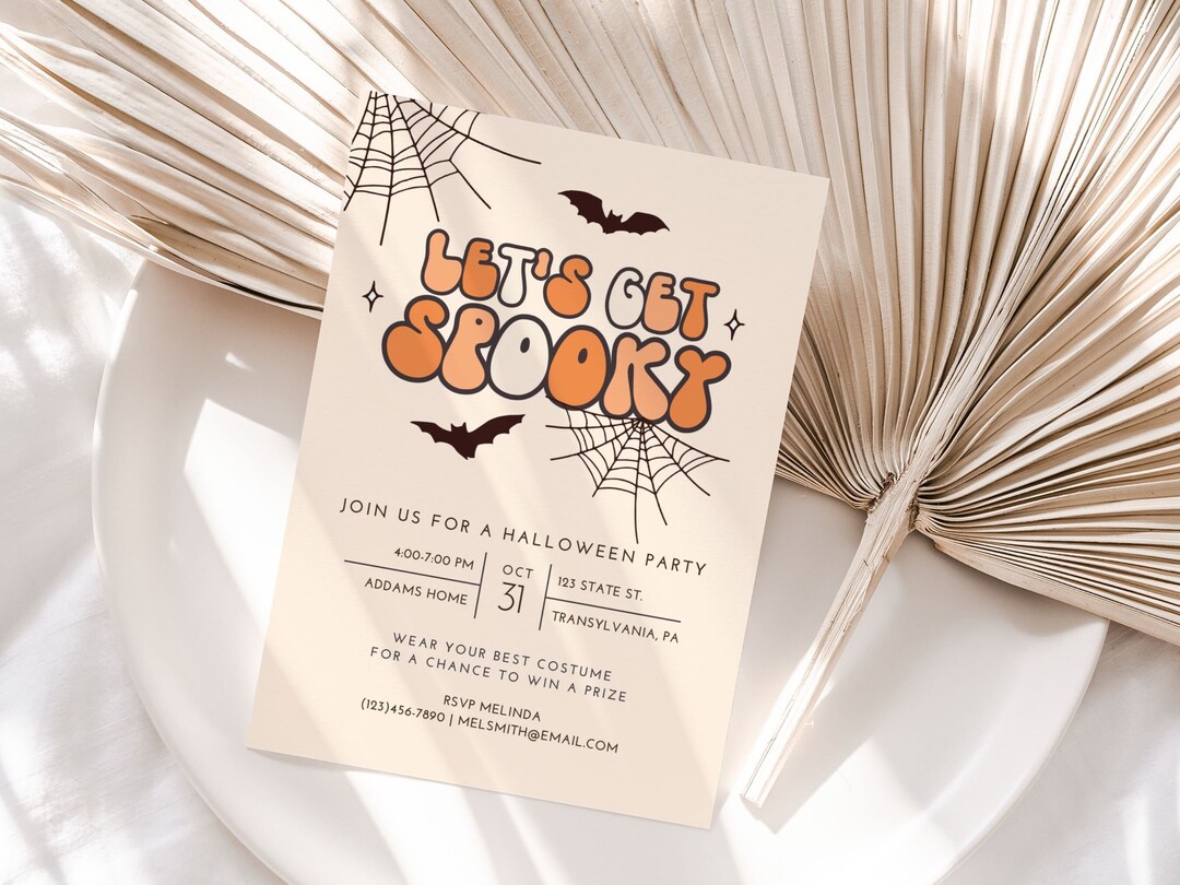 Halloween Party Invitation Costume Party Lets Get Spooky Instant ...