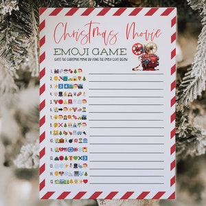 Christmas Movies Emoji Game, Christmas Games, Instant Download ...