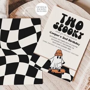 Two Spooky Halloween Birthday Invitation, Two Spooky Invite, 2nd ...