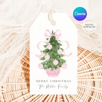 Christmas Gift Tags -pink - Etsy