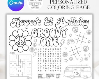 Groovy One Coloring Page - Etsy