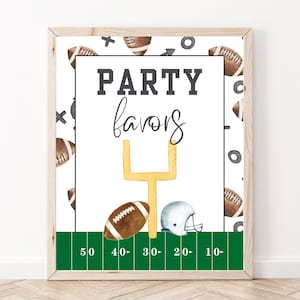Football Birthday Party Sign Bundle, Editable Template, Instant ...