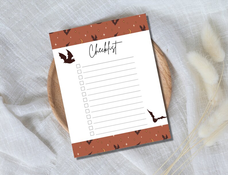 Printable Checklist Digital Checklist Planner Checklist - Etsy