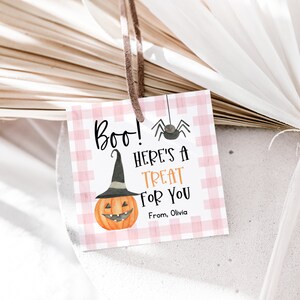 Boo! Halloween Treat Tag | Editable Instant Download | Printable - Etsy