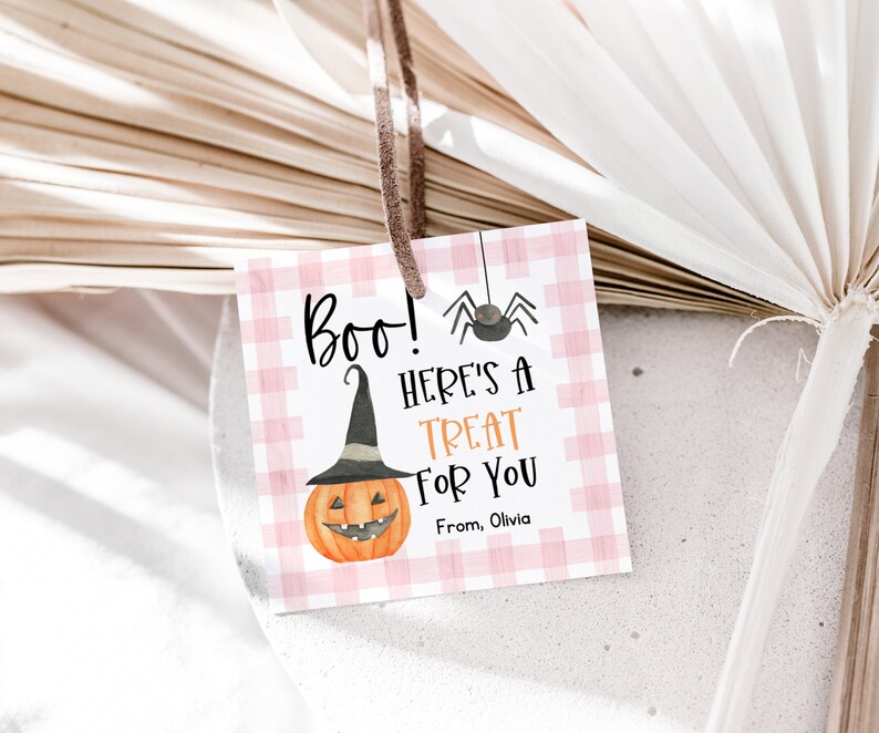 Boo Halloween Treat Tag Editable Instant Download - Etsy