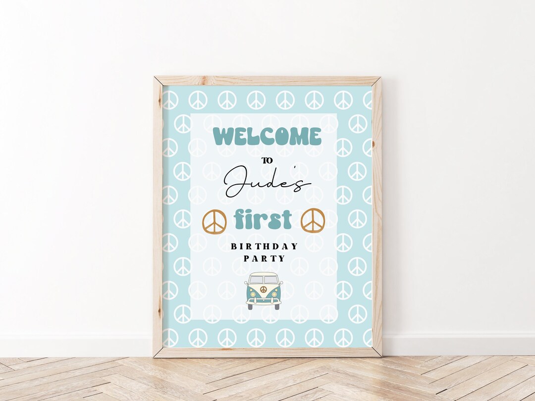 Groovy Birthday Welcome Sign | Retro Birthday | First Birthday | Hippie ...
