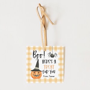 Boo! Halloween Treat Tag | Editable Instant Download | Printable - Etsy